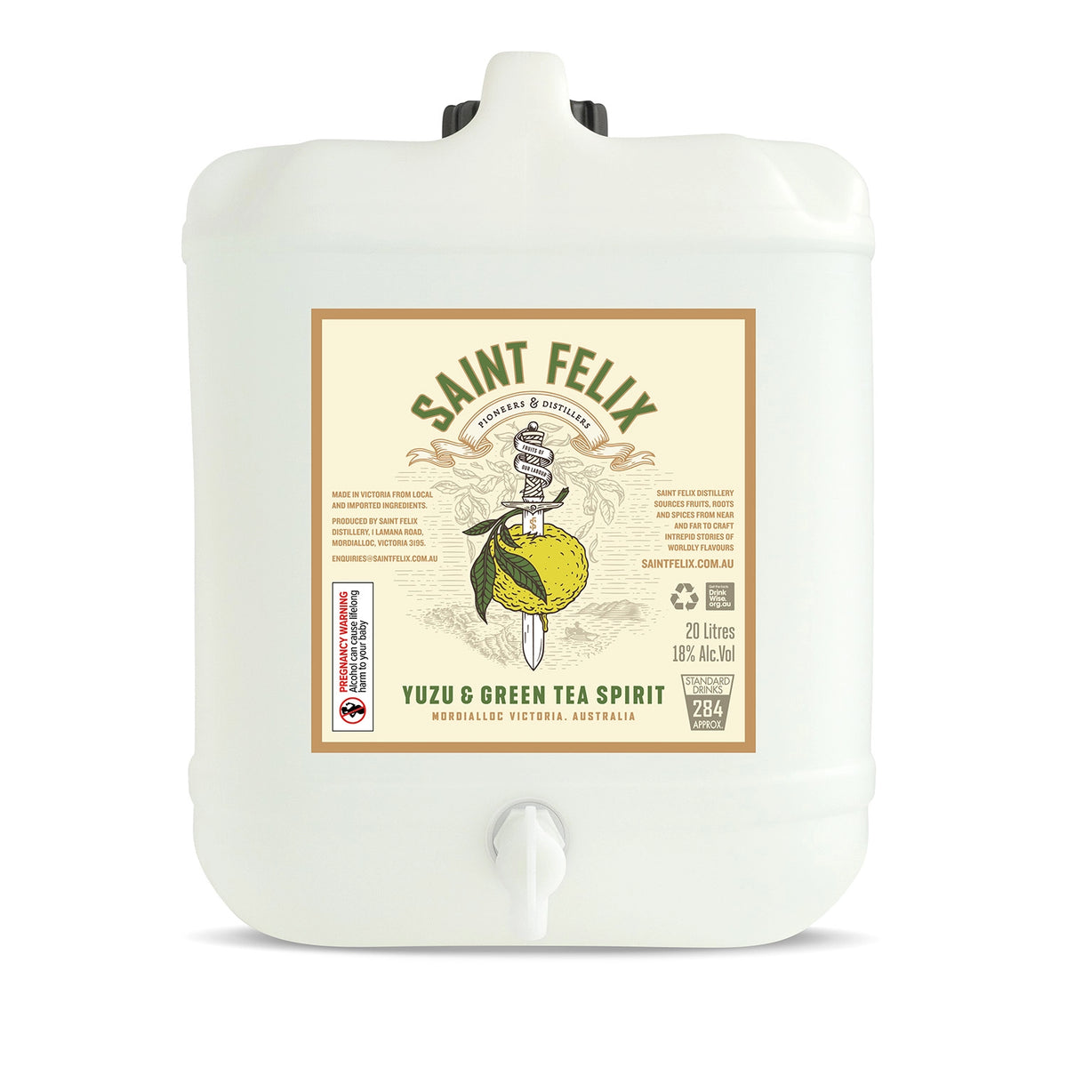Yuzu & Green Tea Spirit | 20 Liters – Saint Felix Distillery